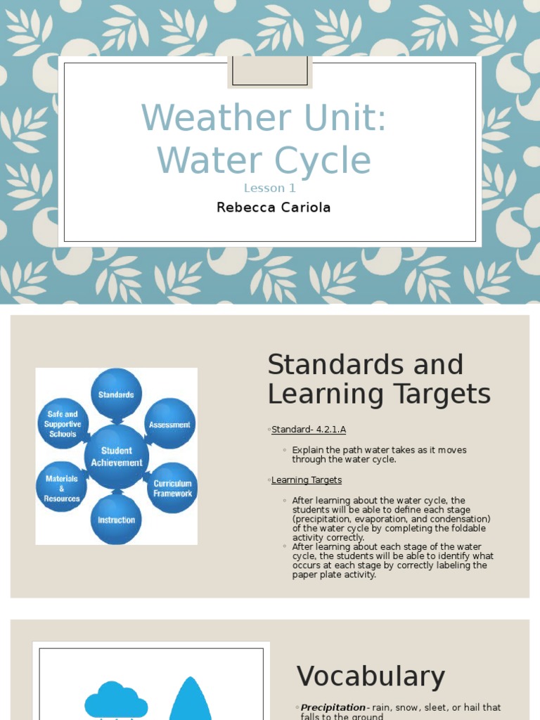 Water Cycle Lesson | PDF | Water Cycle | Precipitation