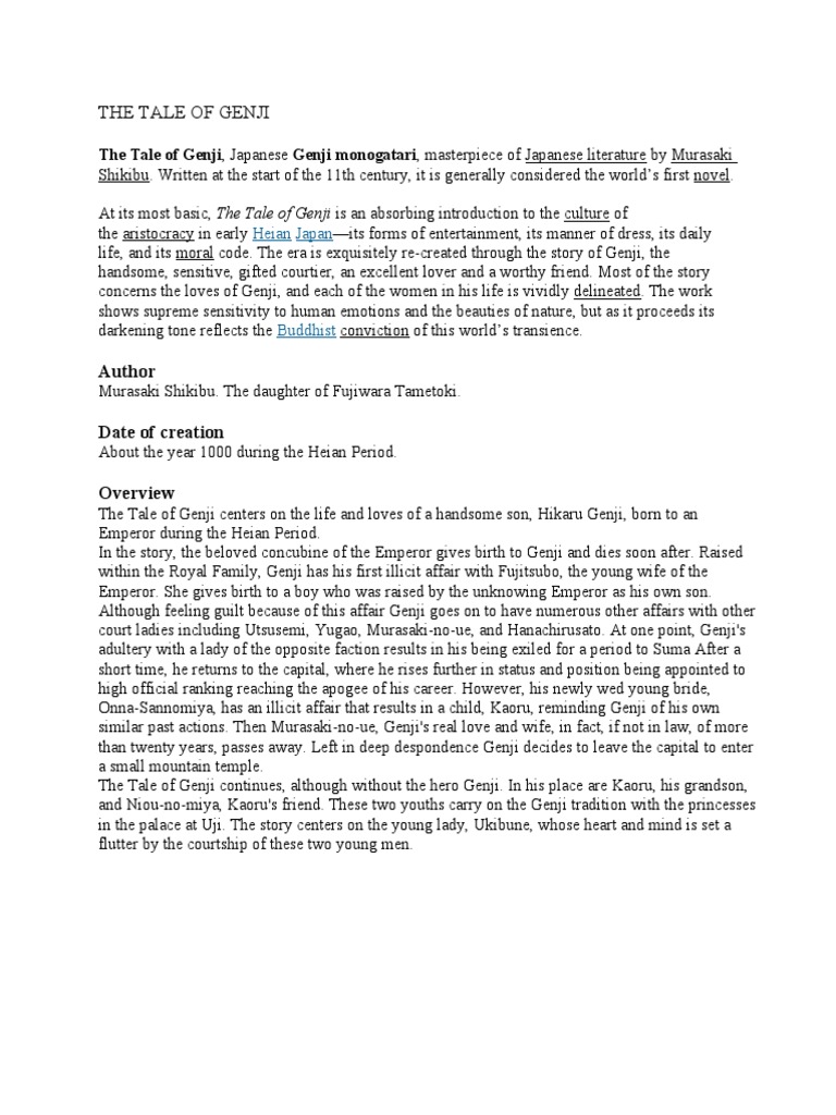 The Tale of Genji | PDF | The Tale Of Genji | The Canterbury Tales