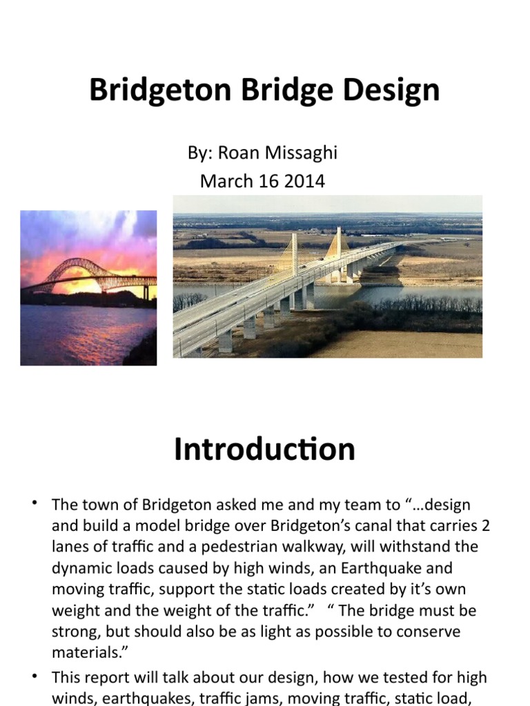 Bridgeton Bridge Design | PDF