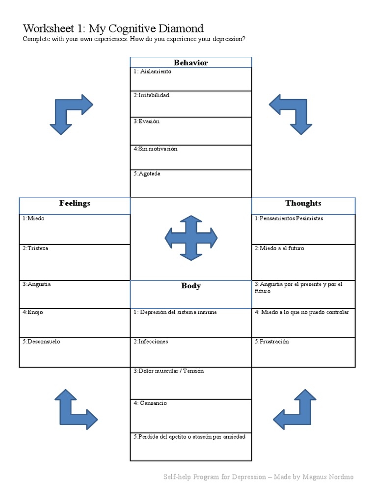 Depression Worksheets | PDF | Major Depressive Disorder | Mental And ...