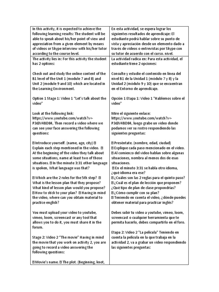 Task 4 Speaking Production | PDF | Science | Ciencia y Tecnología
