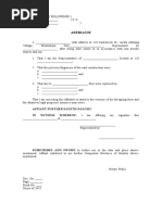 Affidavit of No Renovation | PDF