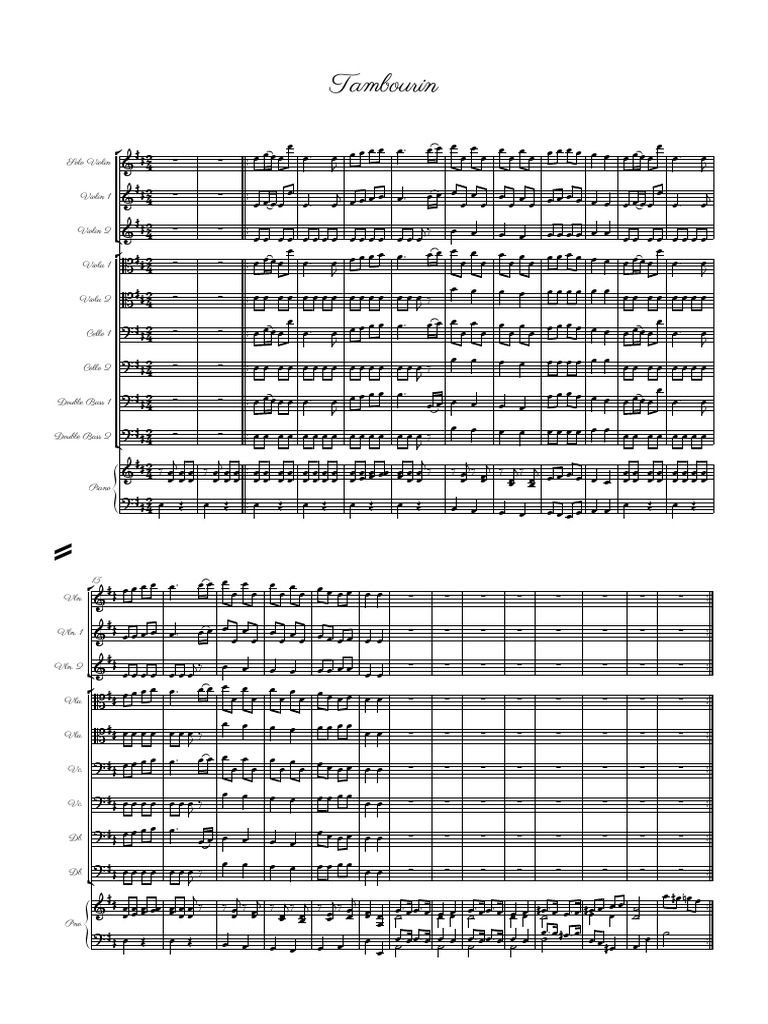 Tambourin Score | PDF | Bowed Instruments | Music Technology
