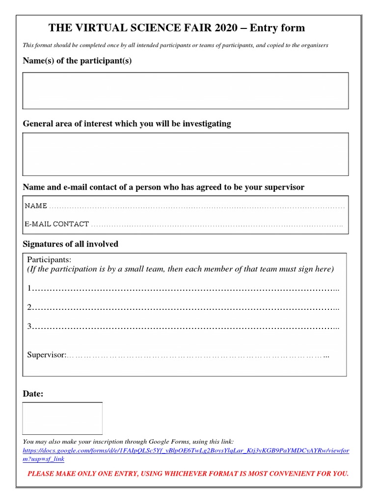 Entry Form | PDF