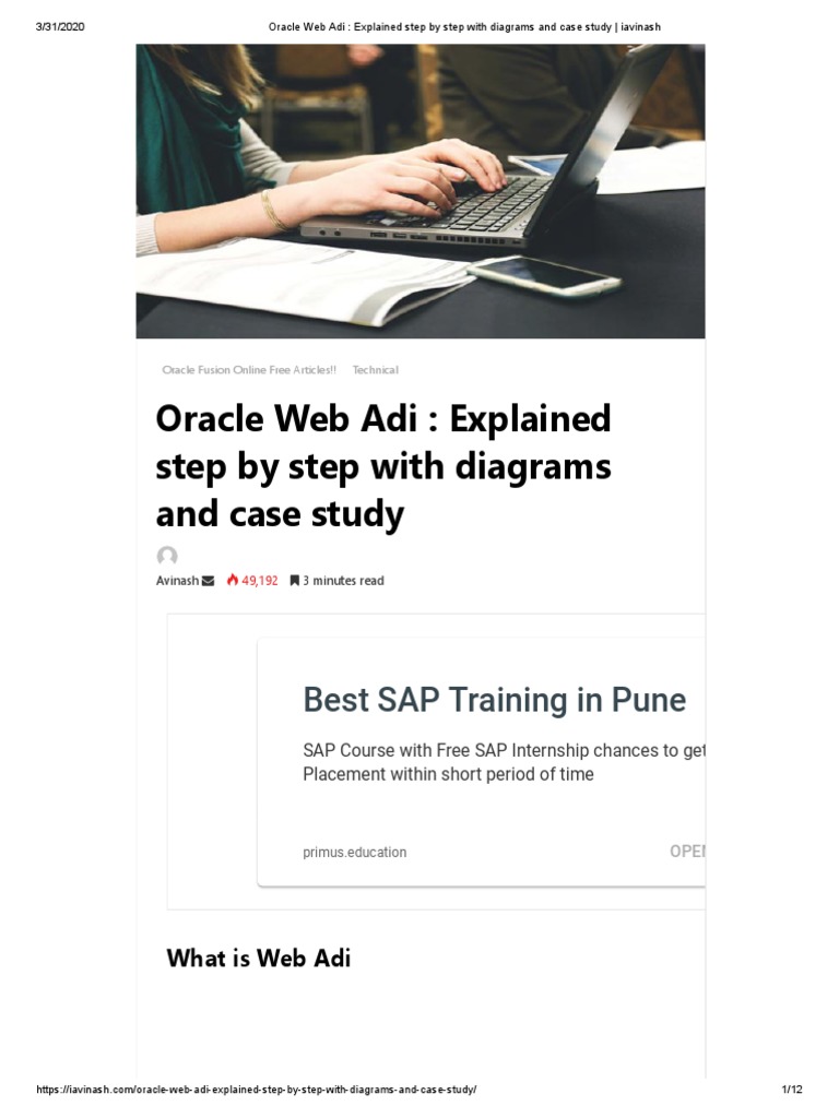 Oracle Web Adi - Explained Step by Step With Diagrams and Case Study - Iavinash PDF | Download ...