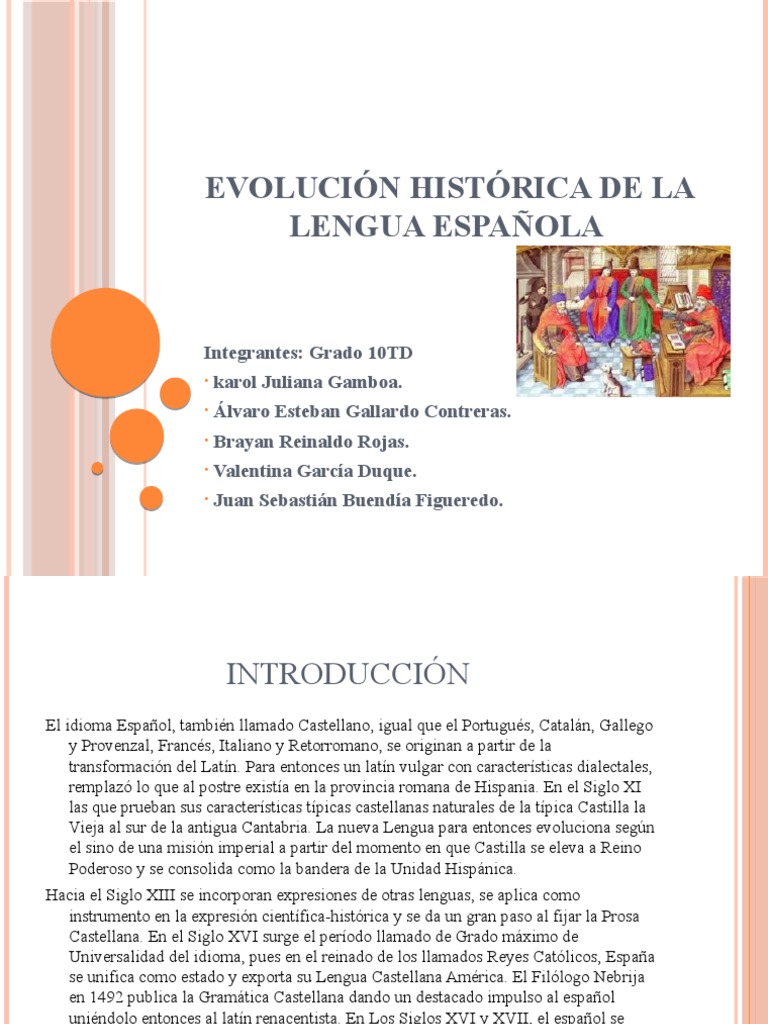 Evolución Histórica De La Lengua Española | España | Edades medias