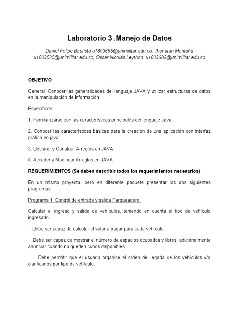 Informe Proyecto 3 | PDF | Java (lenguaje de programación) | Programa de computadora
