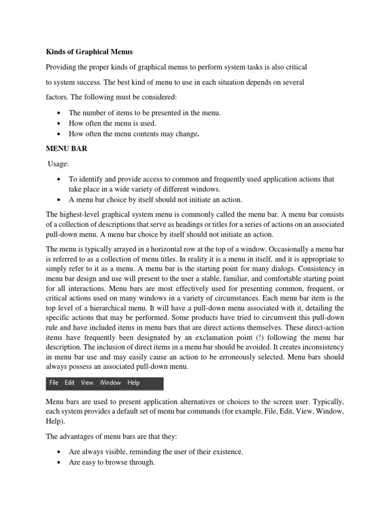 Kinds of | PDF | Menu (Computing) | Icon (Computing)