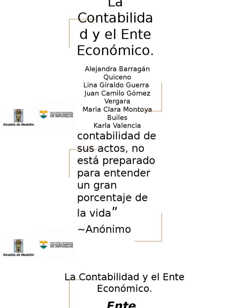 La Contabilidad y El Ente Económico. | PDF | Empresas | Business