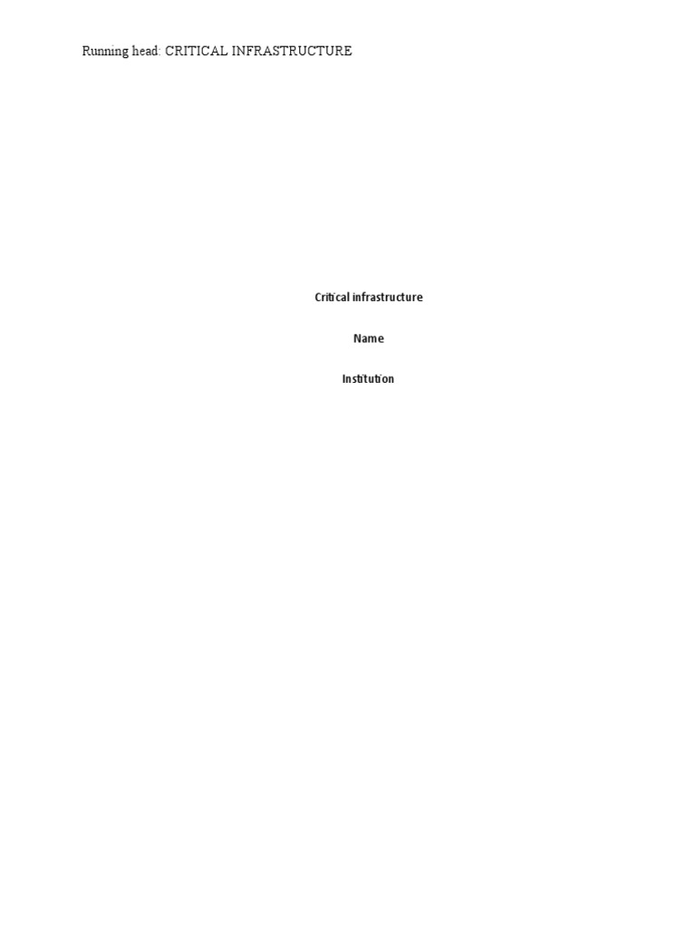 Critical Infrastructure | PDF