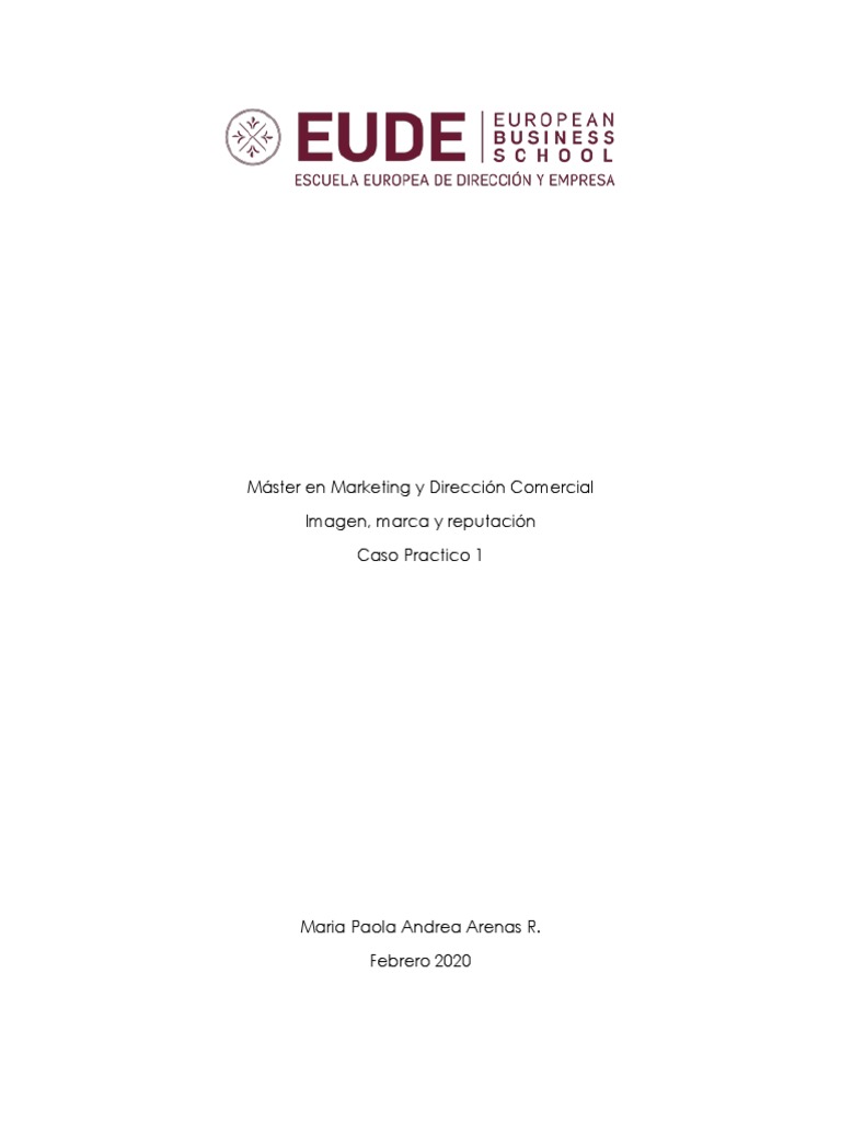 Caso Practico 1 - Imagen, Marca y Reputación | PDF