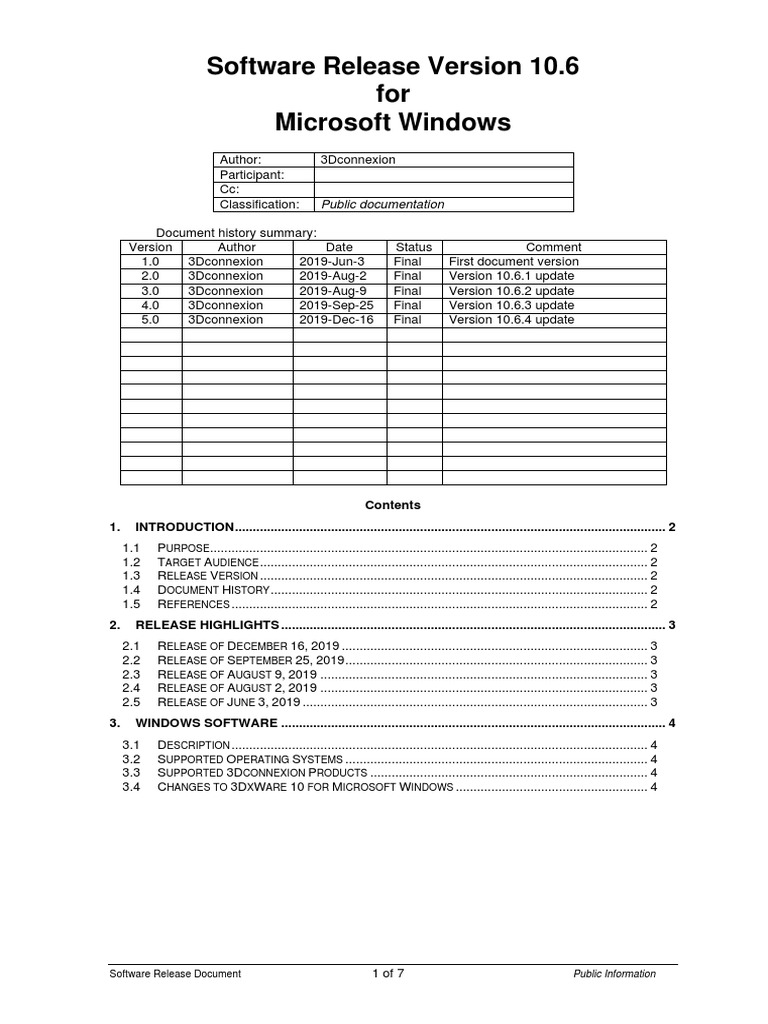 3Dconnexion Software Update Guide | PDF | Microsoft Windows | 64 Bit Computing