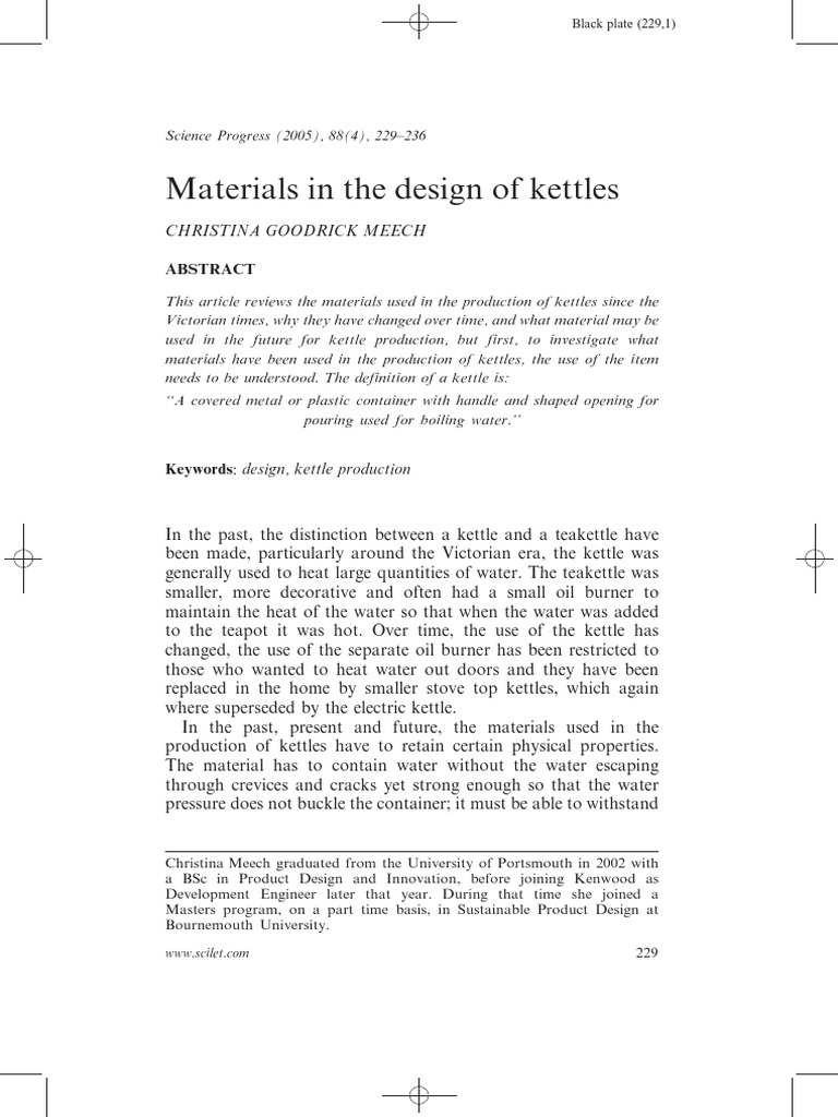 Material Design of Kettles | PDF | Alloy | Building Engineering
