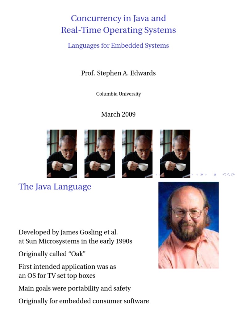 Concurrency In Java And Real Time Operating Systems Languages For