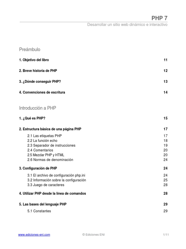 PHP 7 Desarrollar Un Sitio Web Dinámico e Interactivo | PDF | Php ...