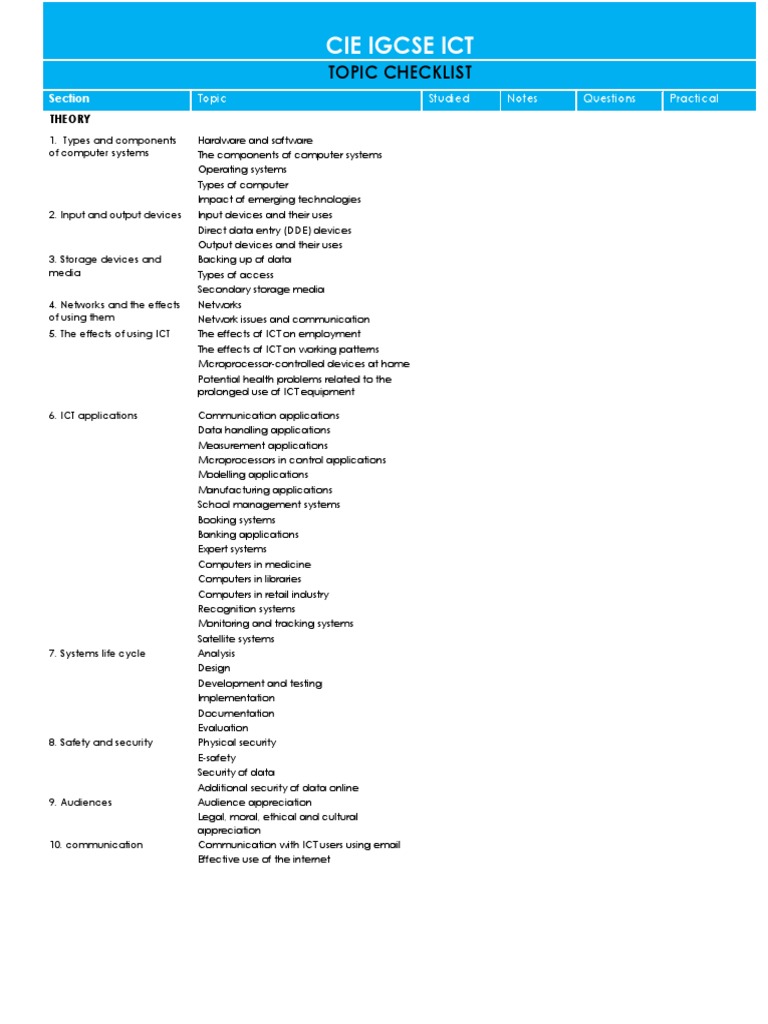 Cie Igcse Ict PDF | PDF | Information Technology | Educational Technology