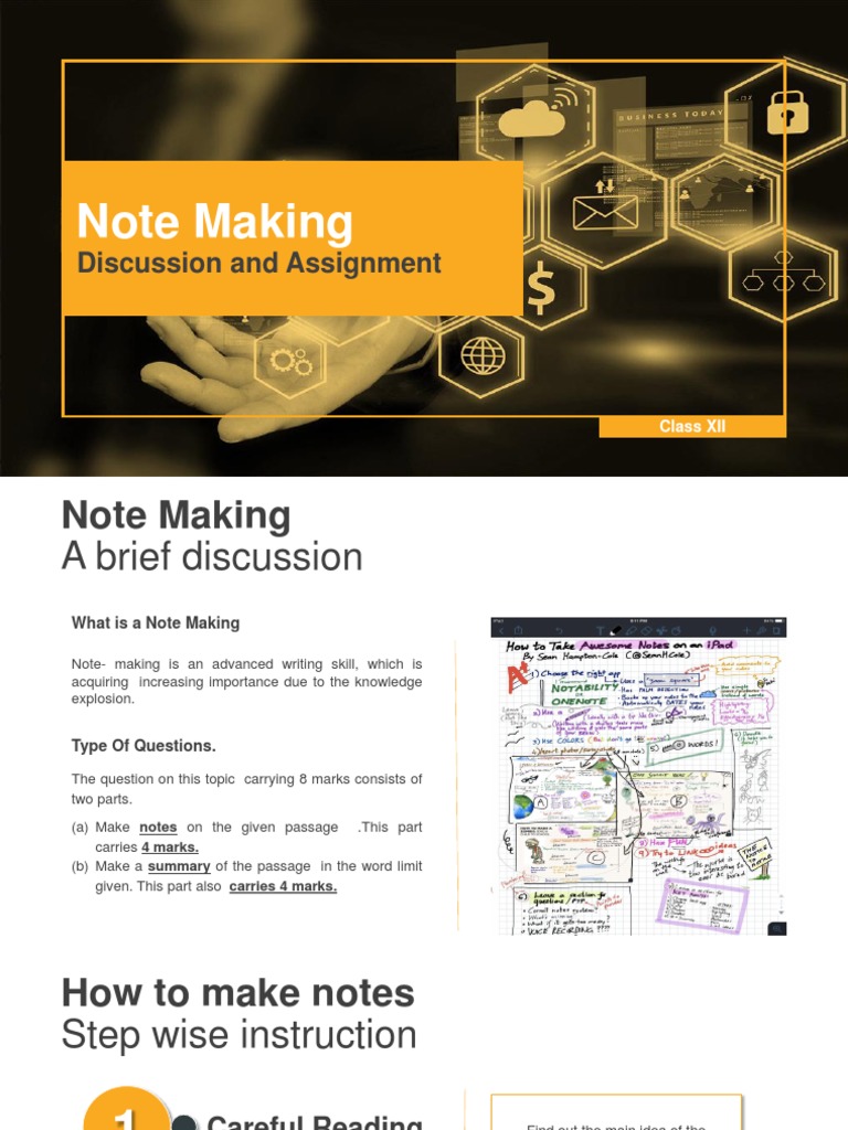 English Class - Note Making | PDF