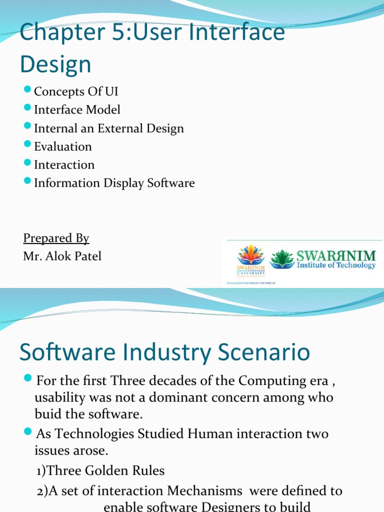 Chapter 5:user Interface Design | PDF | User Interface | Graphical User Interfaces