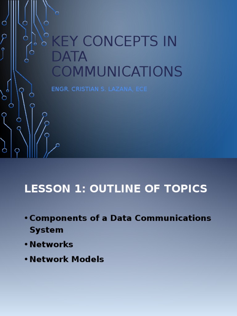 01 Intro To Data Comms | PDF | Osi Model | Computer Network