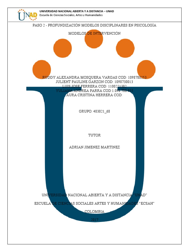 Fase - 2 - Modelos - de - Intervención. Grupal | PDF | Ciencias ...
