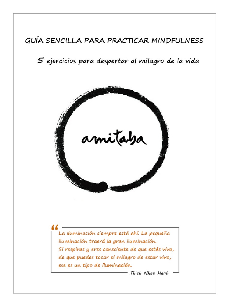 Guía Sencilla para Practicar Mindfulness AMITABA | PDF | Meditación | Mente