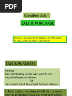Advertisement Writing for Class 11 | PDF | Business | Career & Growth