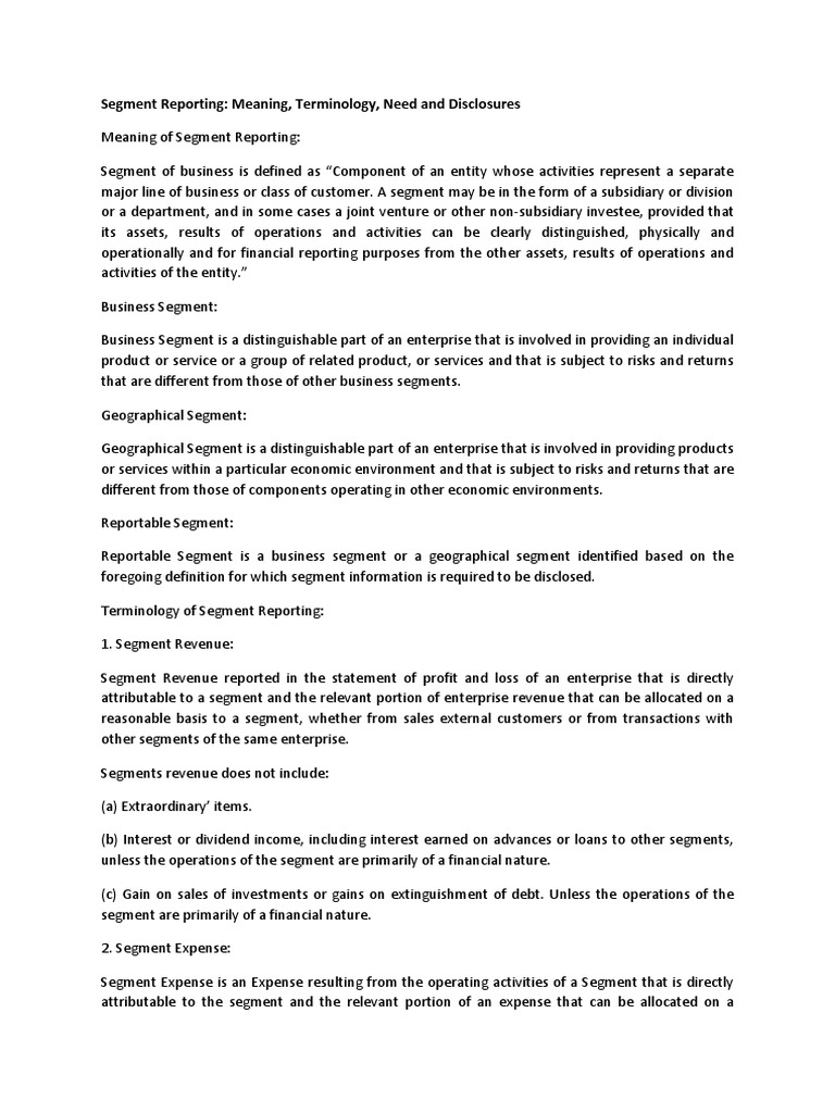 Segment Reporting Meaning, Example, Why It Is Important?, 41% OFF