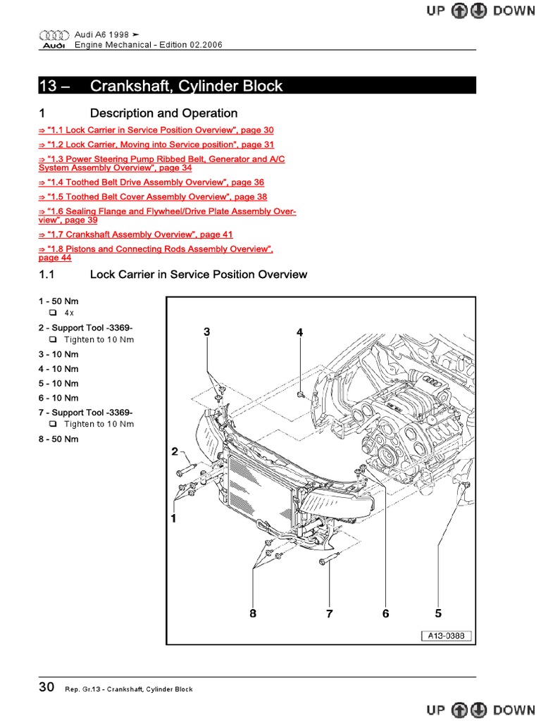 Audi A6 Service Position | PDF