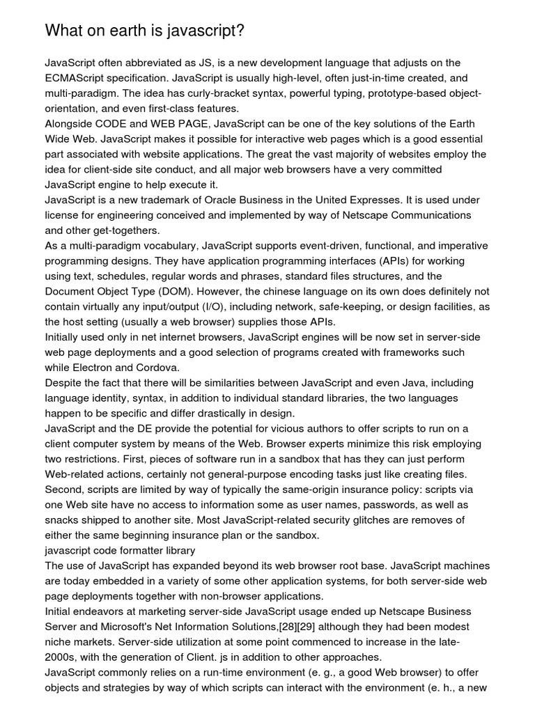What Is Javascriptprifc PDF | PDF | Java Script | World Wide Web