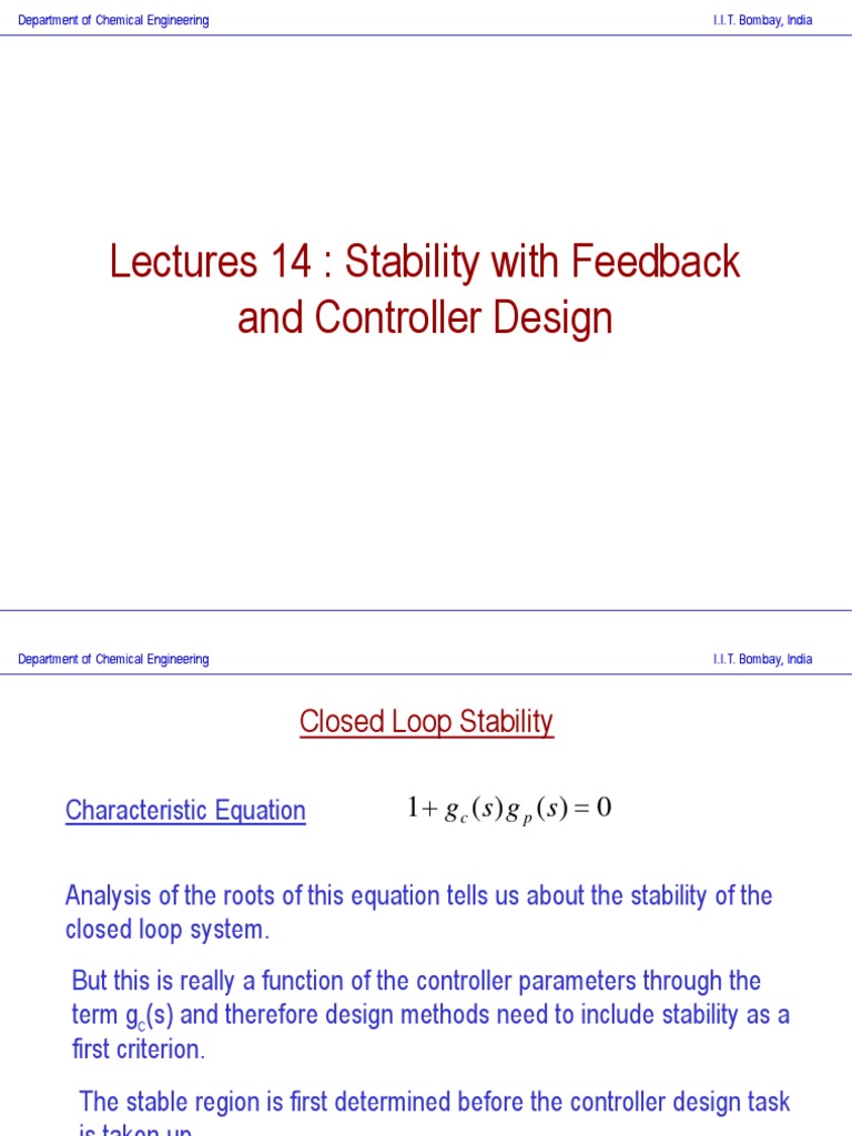 Determining Closed Loop Stability Through Routh's Stability Test ...