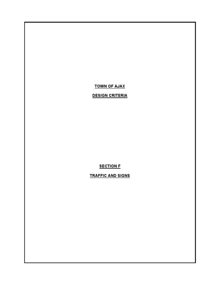 Town of Ajax Design Criteria | PDF | Road Infrastructure | Land Transport