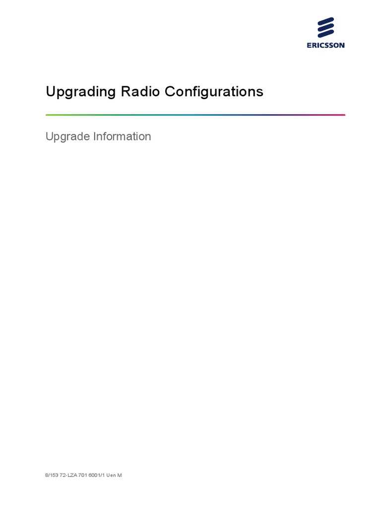 Upgrading Radio Configurationsa | PDF | Radio | Gsm