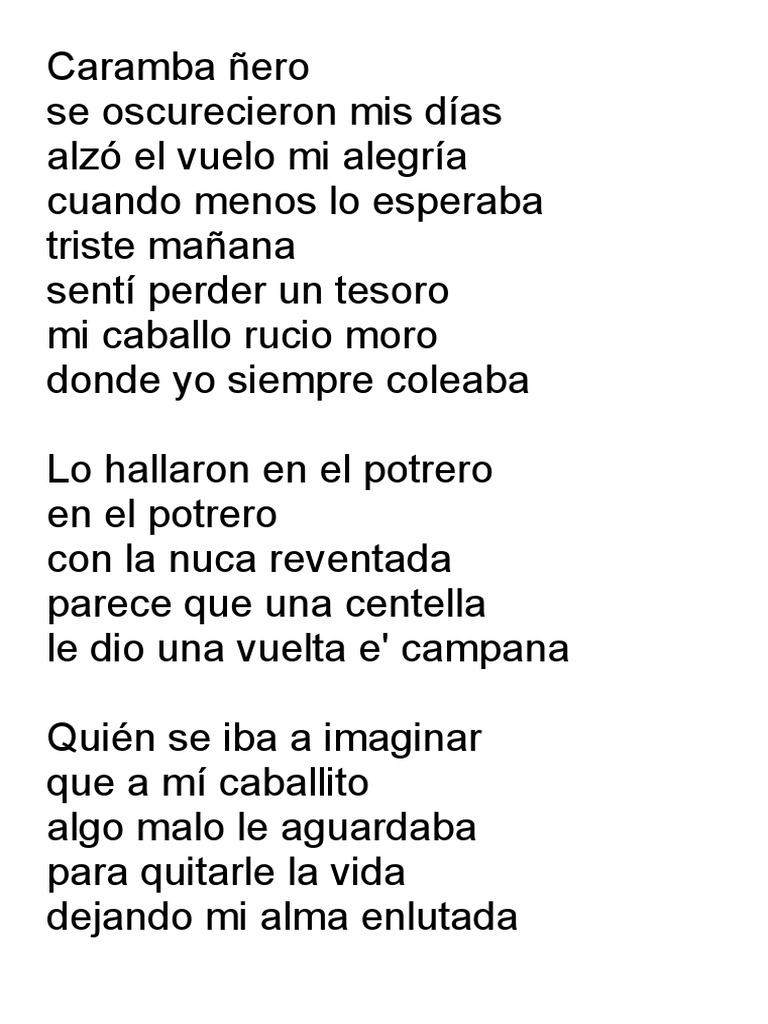 Letra La Muerte Del Rucio Moro | PDF | Agricultura | Naturaleza