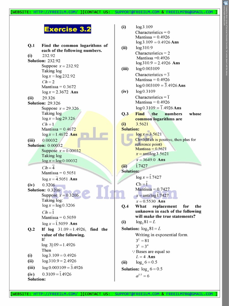 9th Math, CH 3, Ex 3.2 | PDF