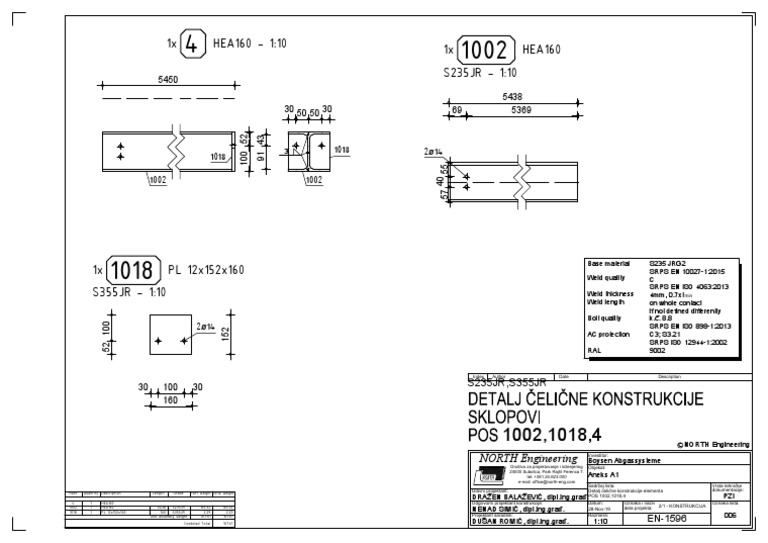 HEA160 Structural Detail Document | PDF | Mechanical Engineering | Steel