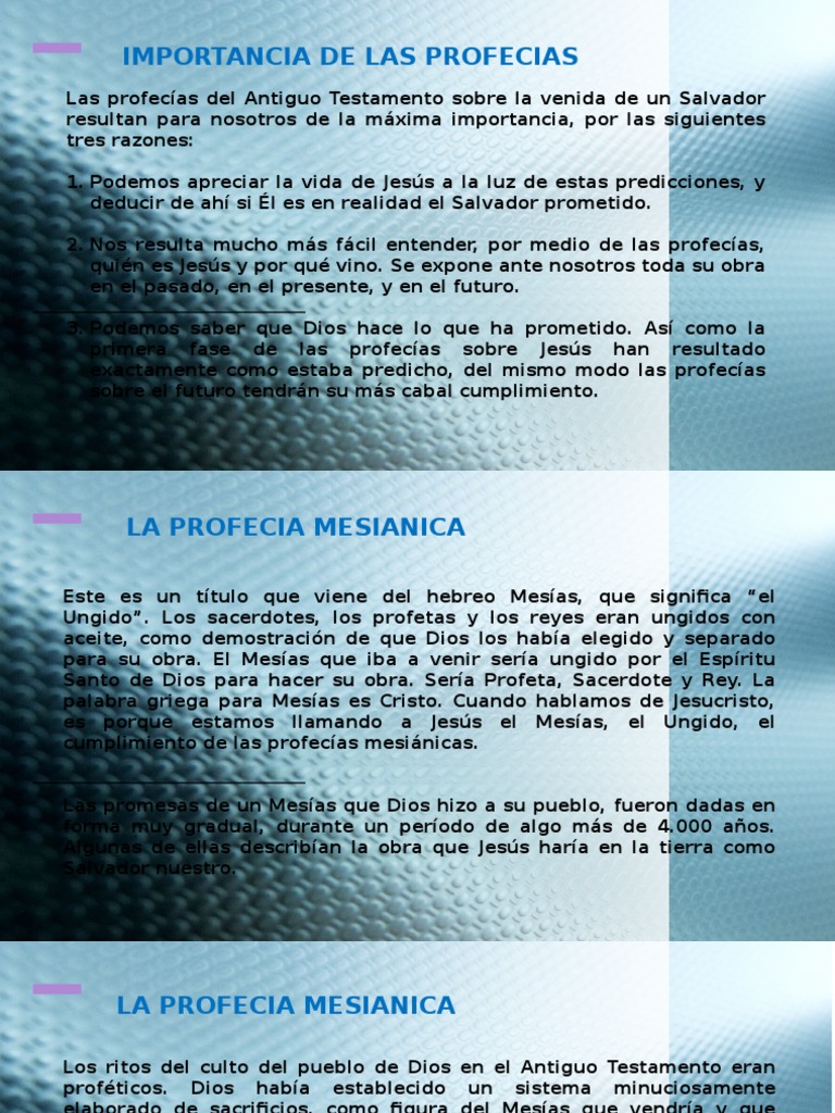 Profecias Mesianicas | PDF | Mesías | Profecía