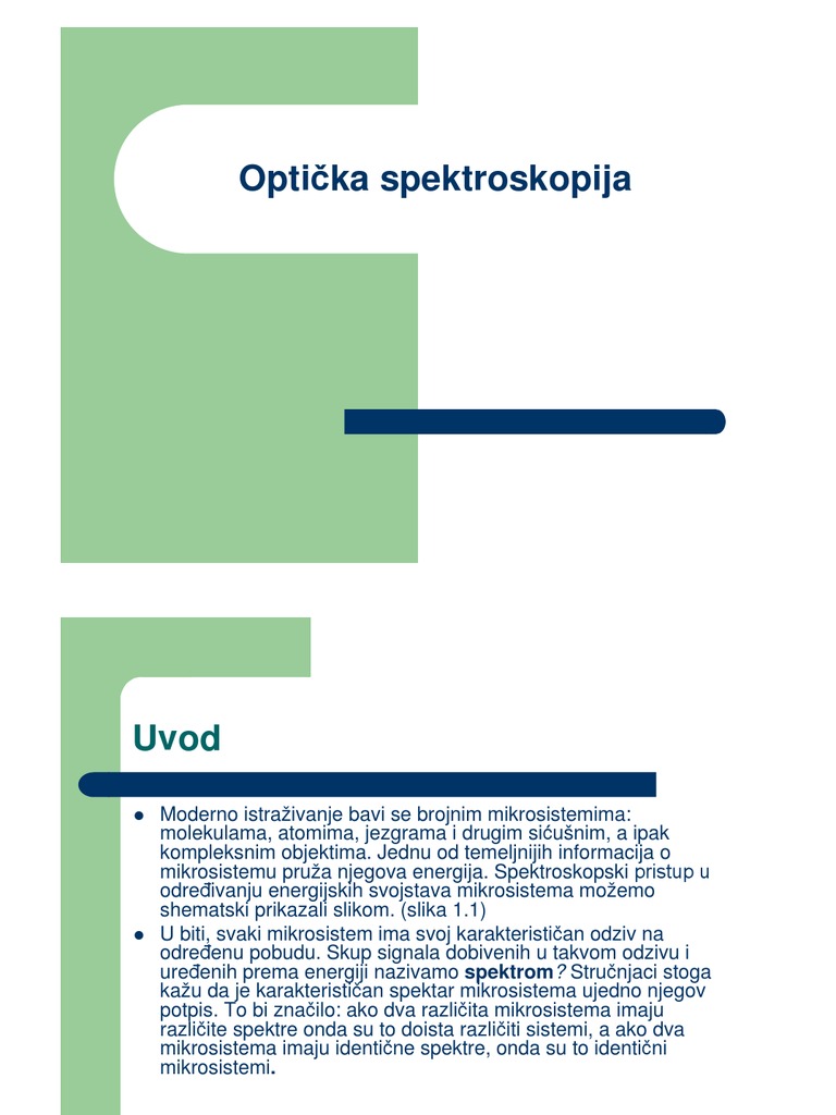 01 Opticka Spektroskopija | PDF