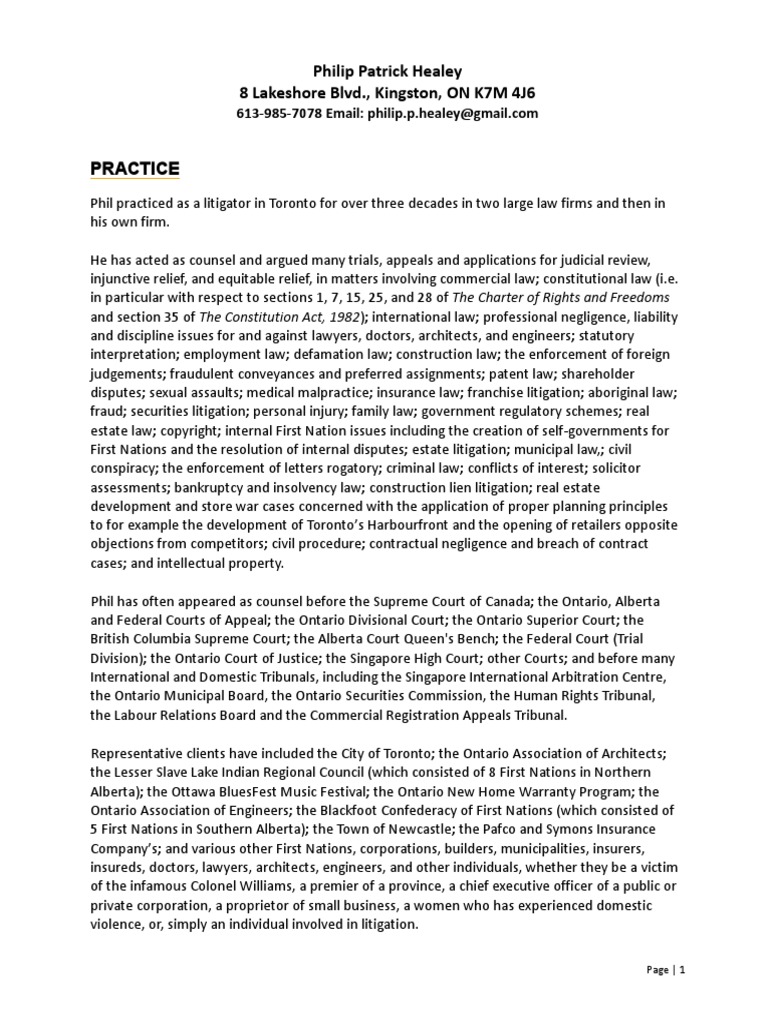 2020 Phil Healey Profile | PDF | Res Judicata | Defamation