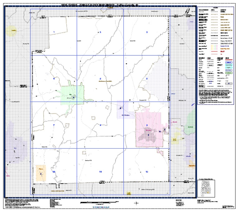2010 Census - Census Block Map (Index) : Coffee County, Al: MILFORD ...
