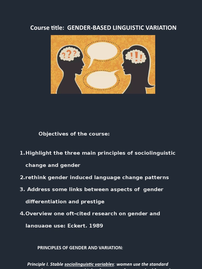 Language and Gender | PDF | Sociolinguistics | Symbols
