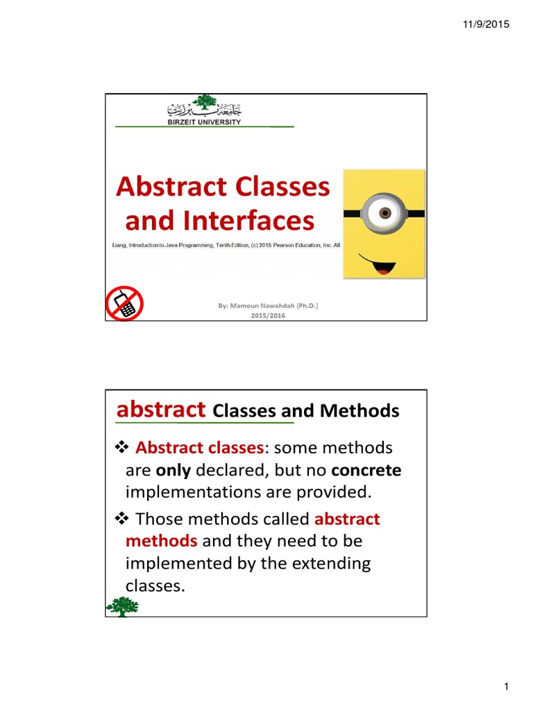 Abstract Classes and Interfaces | PDF | Class (Computer Programming ...