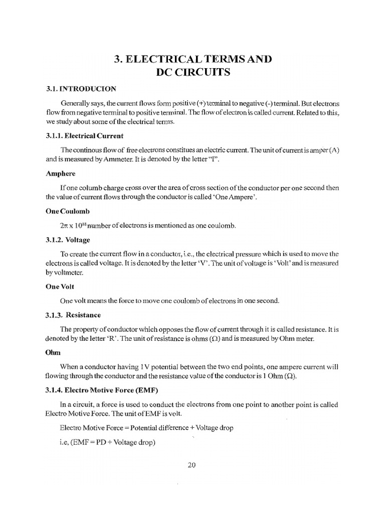 MATERIAL #6. Electrical Terms and DC Circuits | PDF