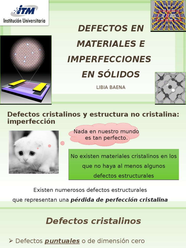 Defectos en Materiales - Propiedades Mecánicas - Semana 5 - Itm | PDF ...
