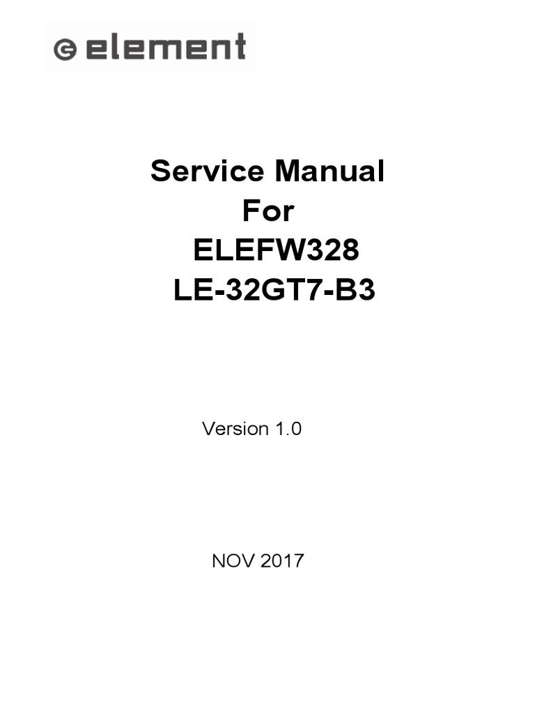 ELEFW328 Service Manual Overview | PDF | Television | Ac Power Plugs ...