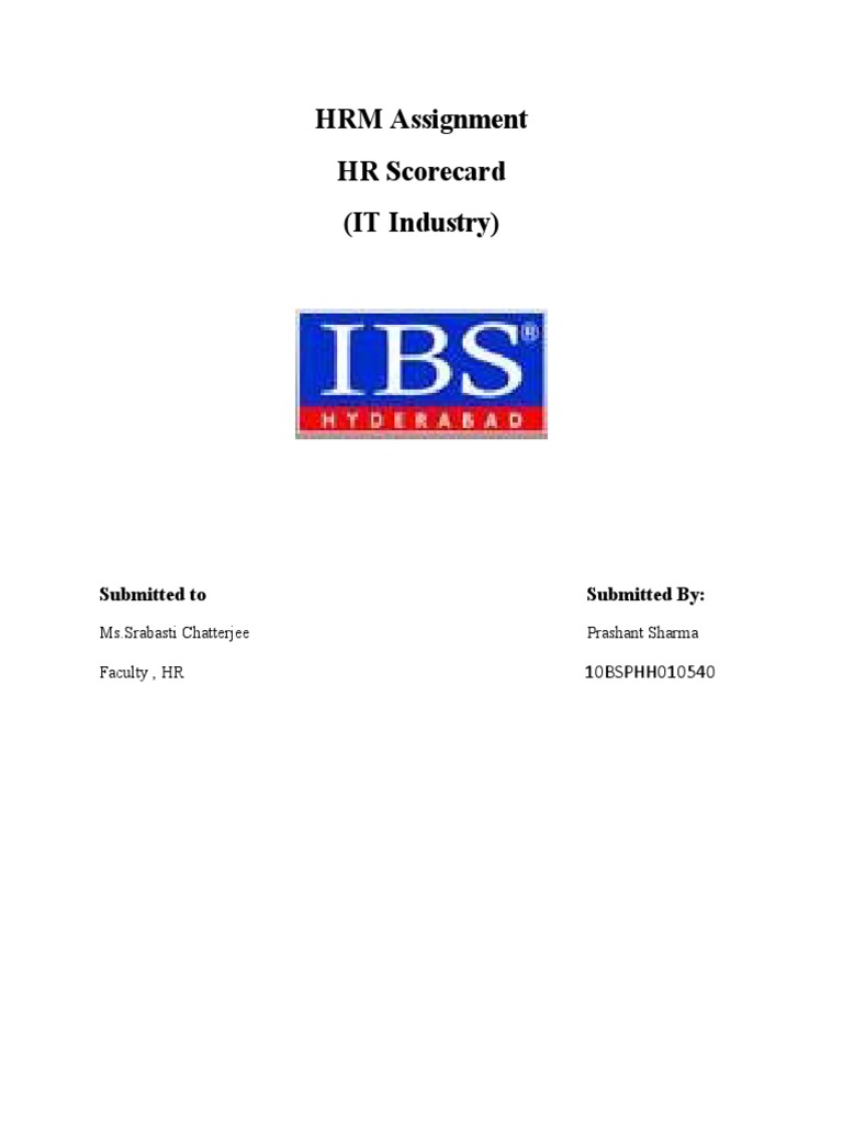 HR Scorecard Analysis for IT Industry | PDF | Employee Retention ...