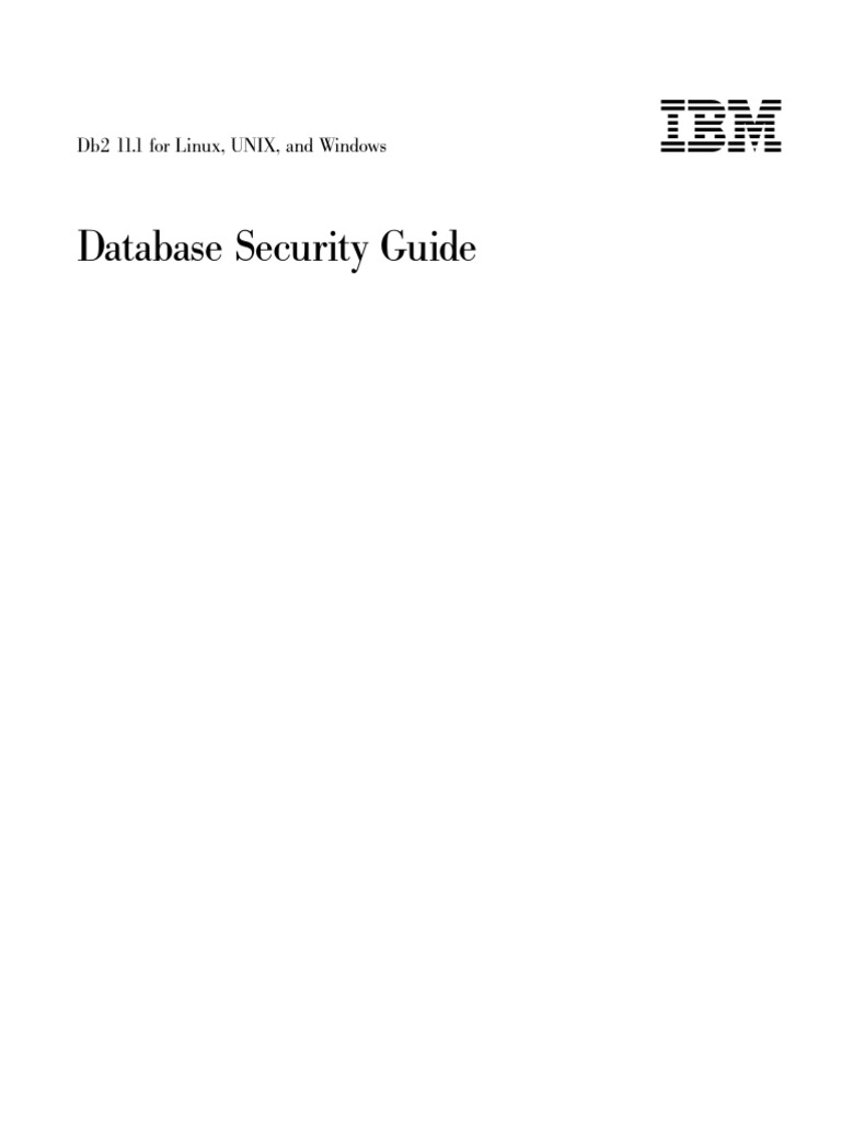 DB2 v11.1 - Database Security Guide - Secbook | PDF | Databases | Operating System