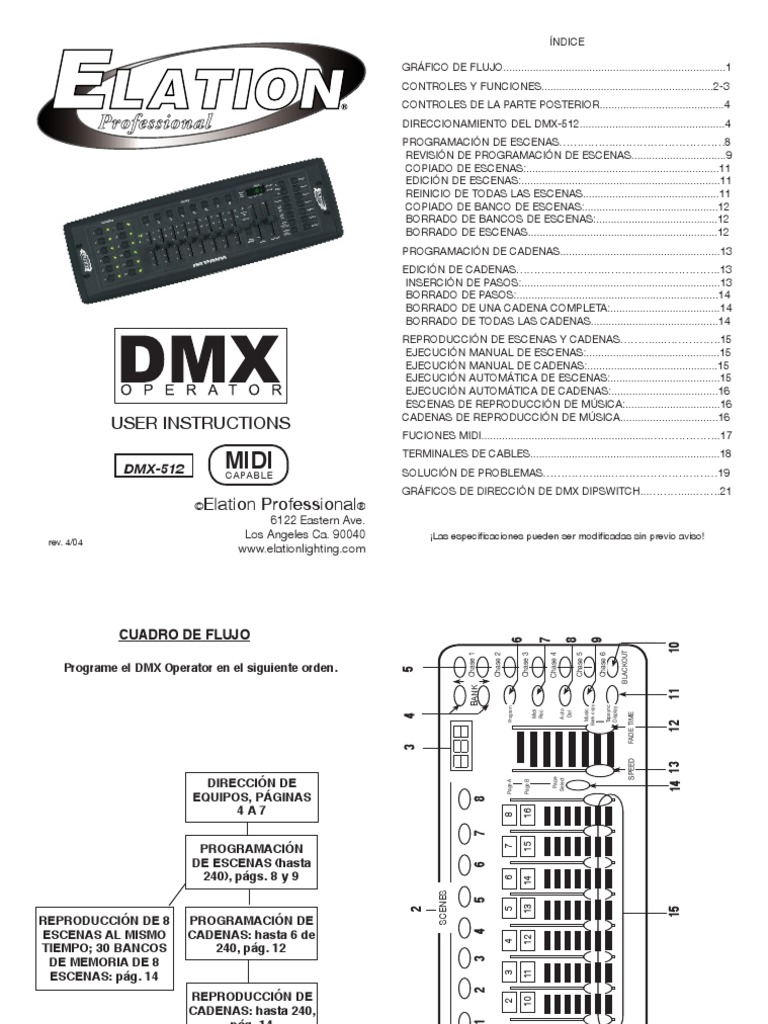 DMX Operator Espanol 1 | PDF | Diodo emisor de luz | Protocolos de ...