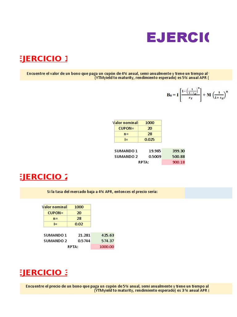 Bonos Practica | PDF | Economía Financiera | Mercados financieros