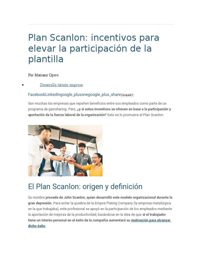 Plan Scanlon | PDF | Beneficio (economía) | Costo
