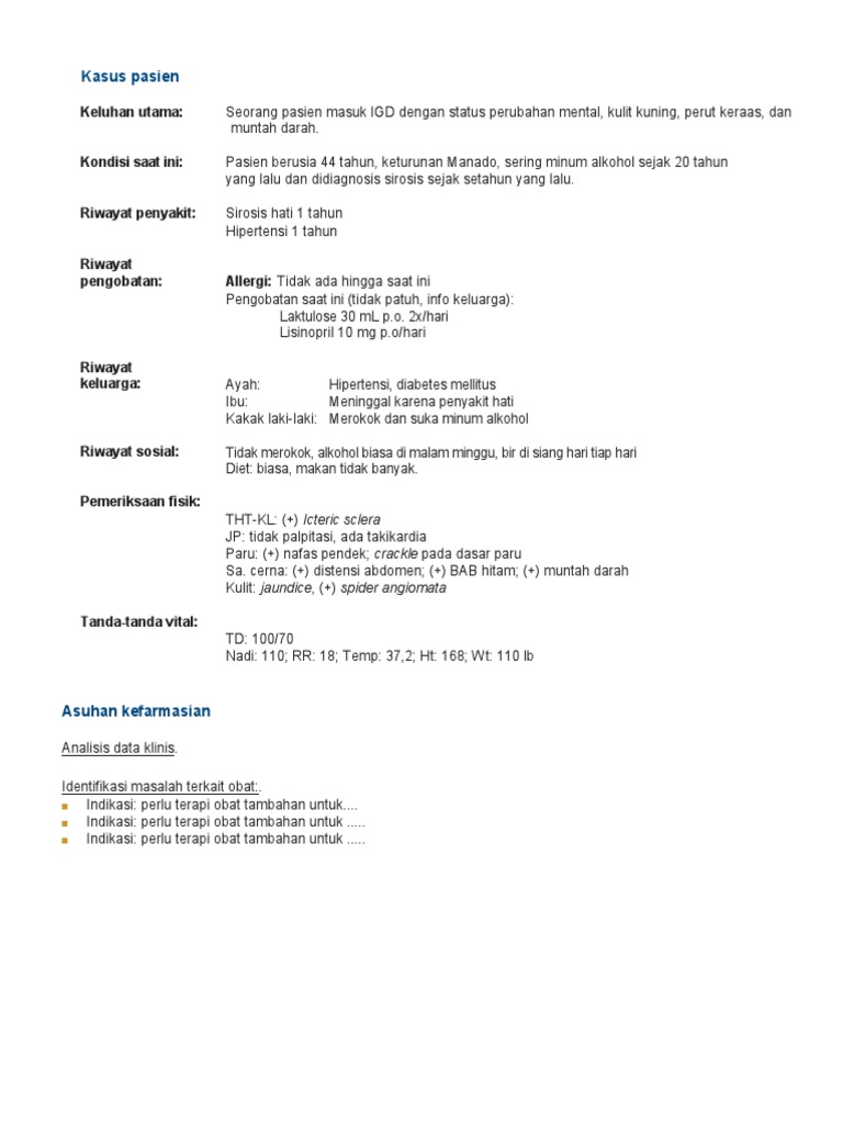 Soap Farmasi Cirrhosis PDF | PDF